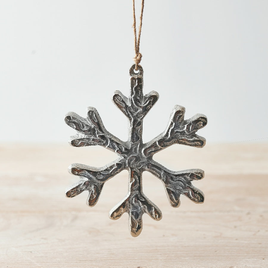 Hanging Metal Snowflake 10cm – Park Farm Plants